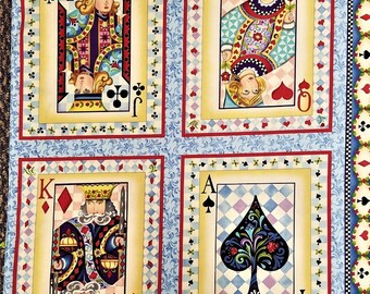 Playing cards fabric | Etsy