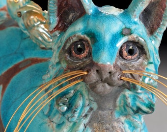 Cat sculpture | Etsy