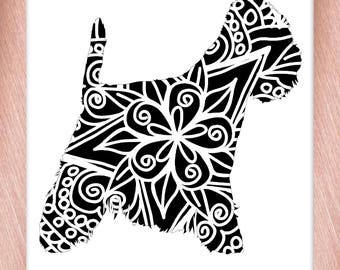 Westie stencil | Etsy