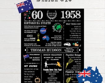 1958 birthday | Etsy