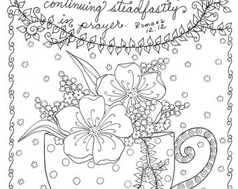 Bible Verse Coloring Page Psalm 24:1 Printable Coloring