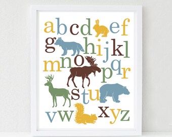 Woodland alphabet | Etsy