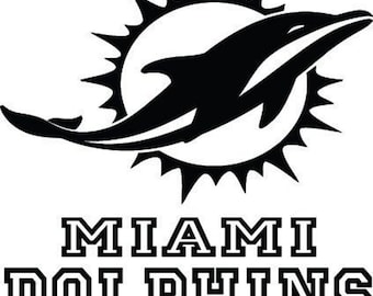 Miami dolphins decal | Etsy