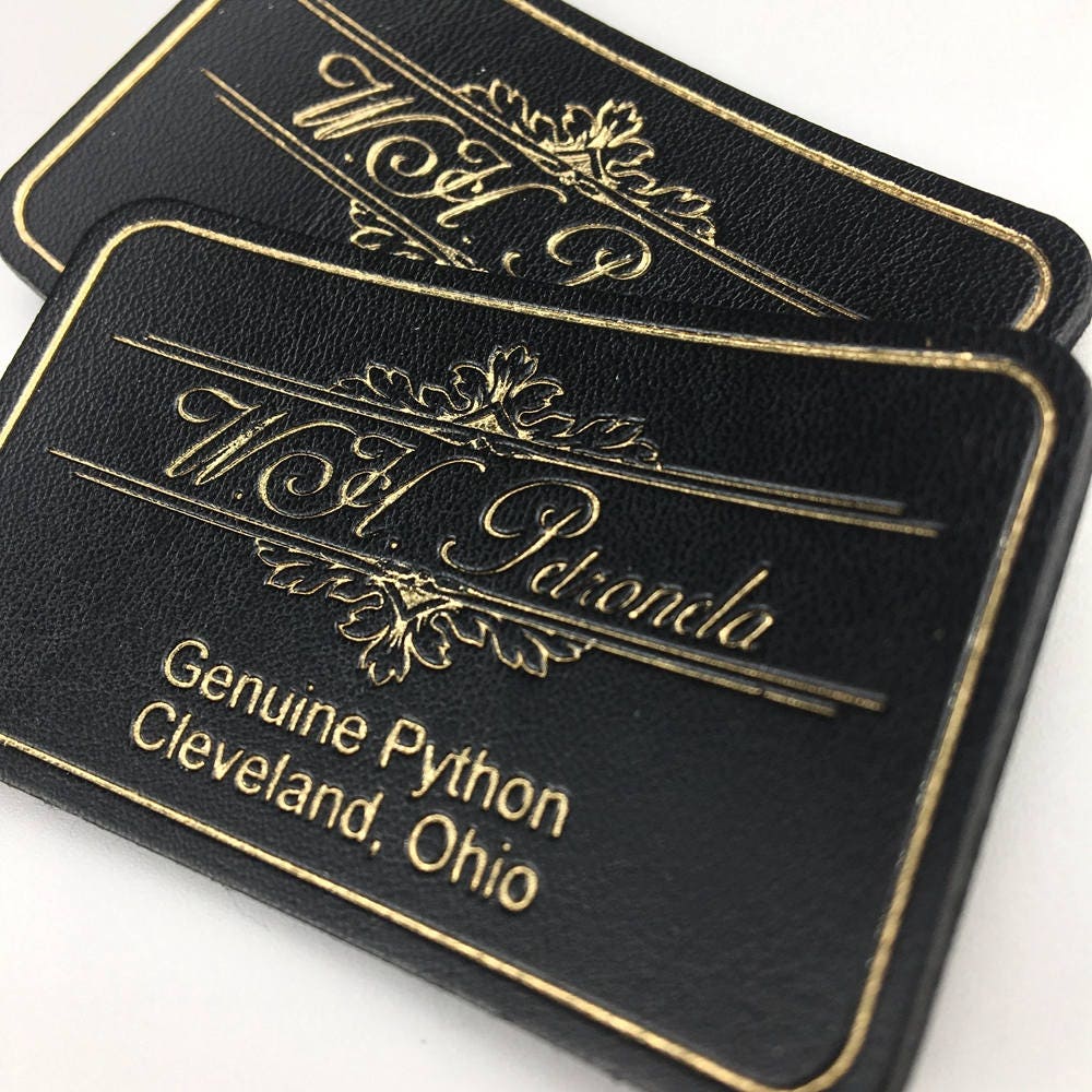 50 gold foil leather patch silver foil leather patch Luxury