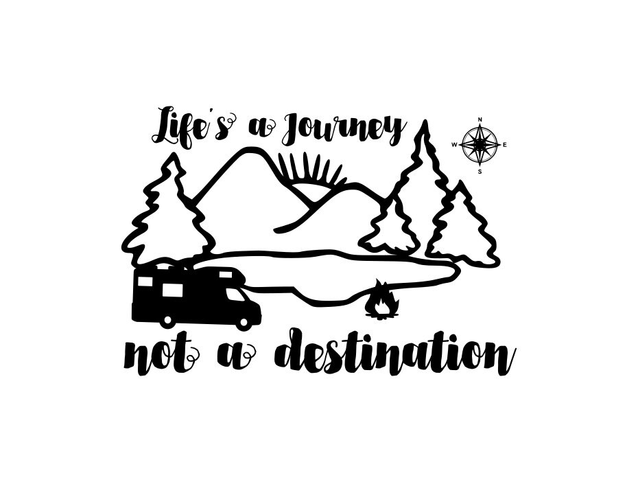 Lifes a journey rv decal, enjoy the journey, rv decals, happy camper ...