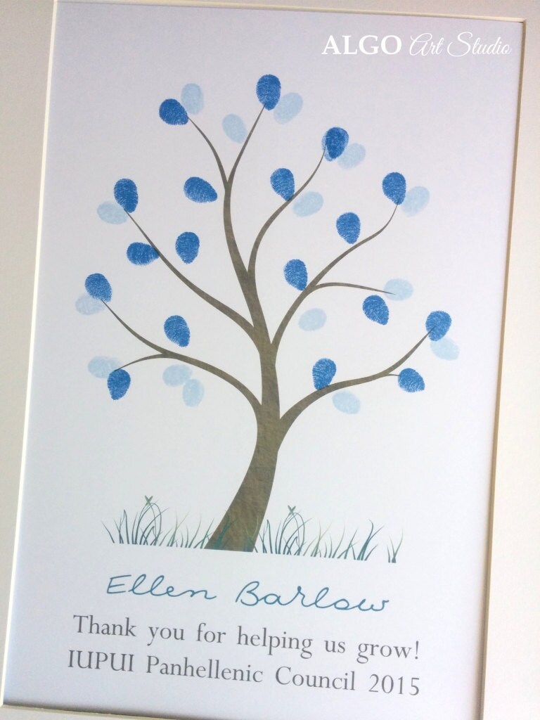 Teachers Gift DIY Fingerprint Tree Classroom Gift Thank You