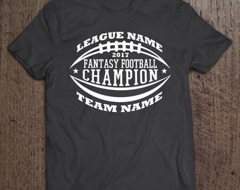 Custom Personalized Fantasy Football Championship T-shirt for