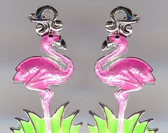 Pink flamingo charm | Etsy