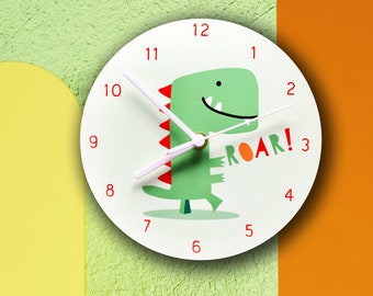 Dinosaur wall clock | Etsy