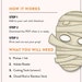 Printable Mummy Mask Prop Halloween Printable Prop DIY