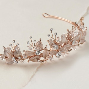 Rose gold tiara | Etsy