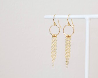Small chain earrings | Etsy