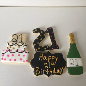 21st birthday cookie | Etsy