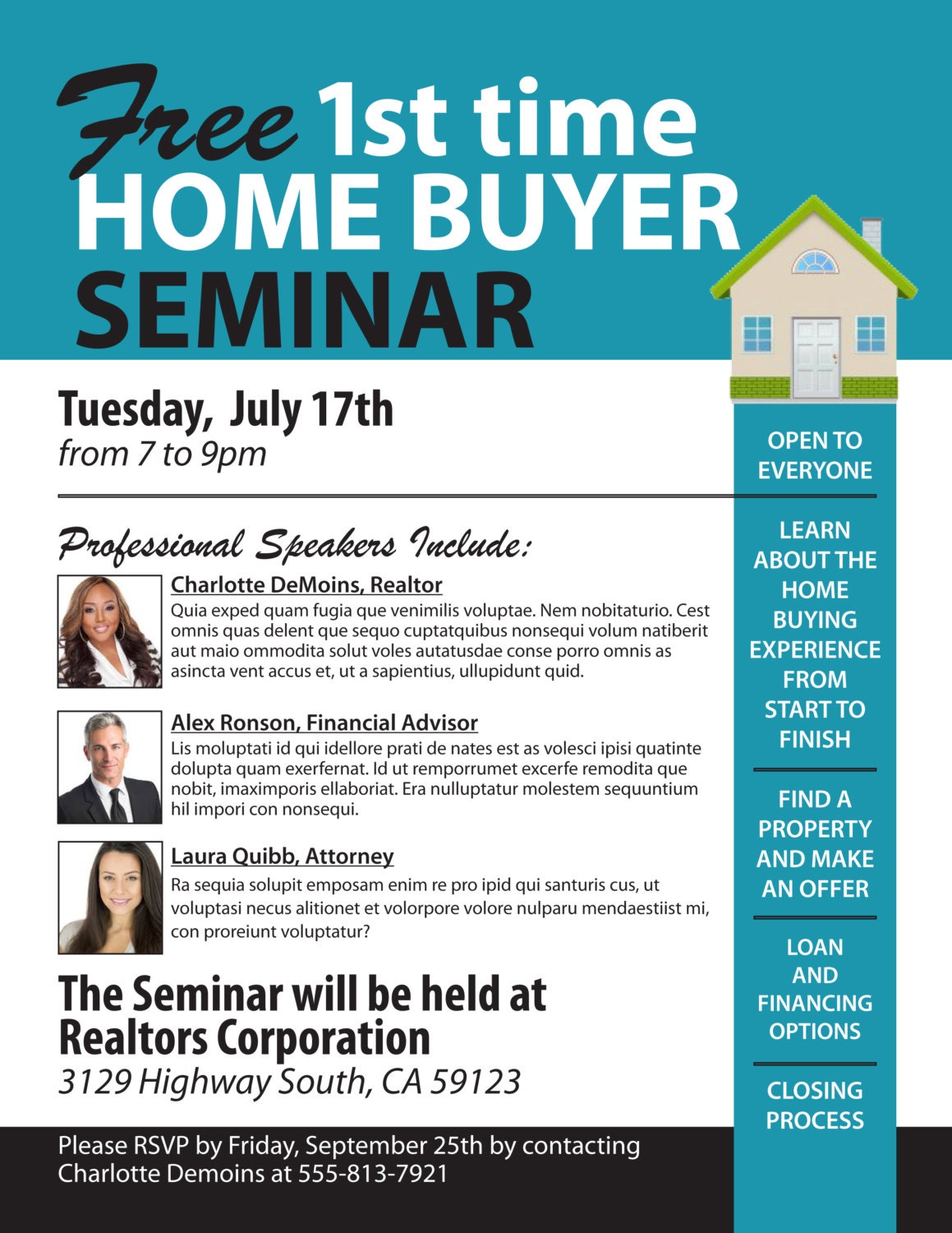 Homebuyer Seminar Customized Flyer