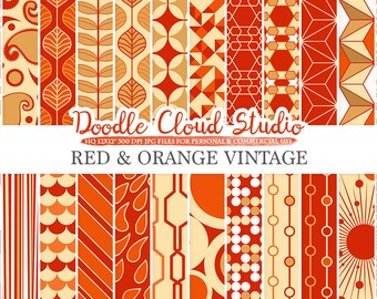 Black & White Retro Digital Papers Retro Patterns 14