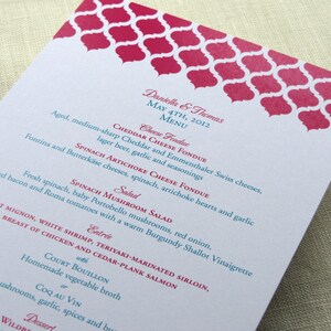 Indian wedding menu | Etsy