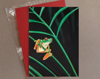 Tree Frog Greetings Card