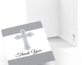 Personalized Zentangle Cross Note Cards Baptism Christening