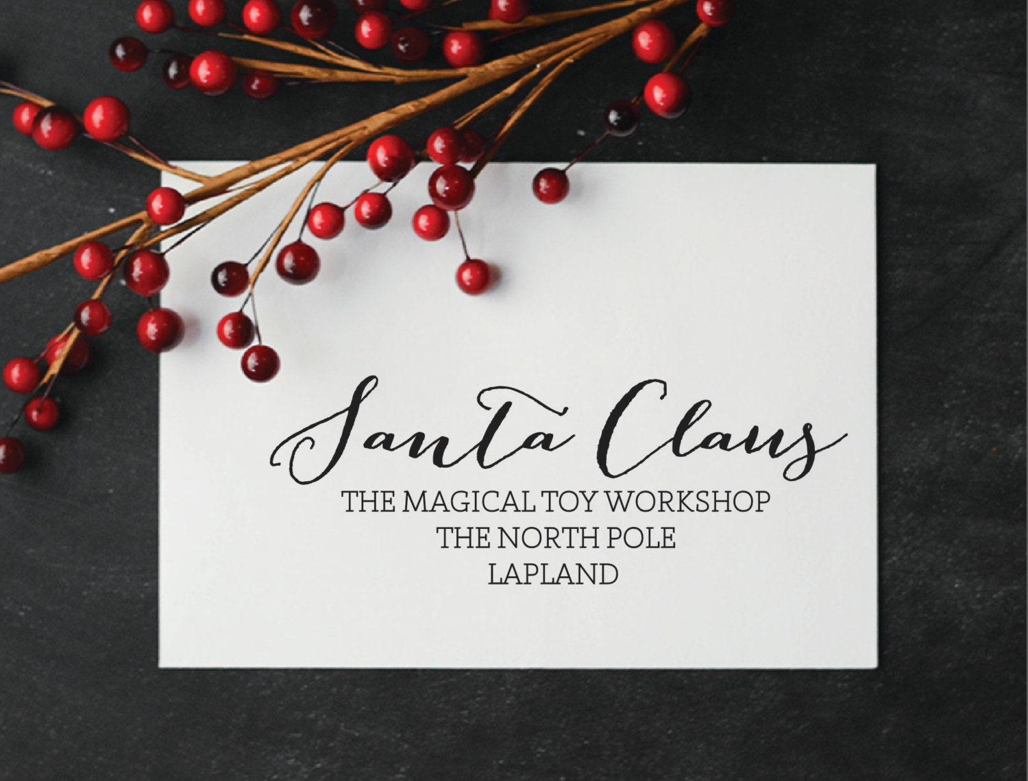 Santa Return Address Stamp Santa Address Stamp Letter to