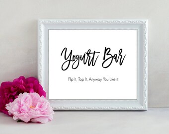 Yogurt bar sign | Etsy