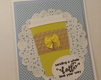 Coffee cup card | Etsy