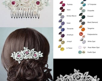 Rose hair comb | Etsy