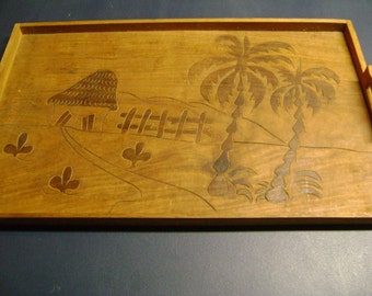 Inlaid wood tray | Etsy