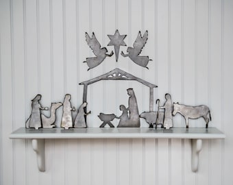 Metal nativity set | Etsy