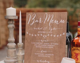 Wedding Menu Sign wedding dinner menu menu board wood menu