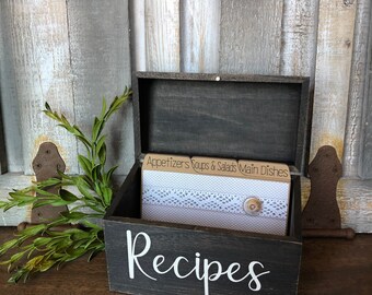Rustic recipe box | Etsy