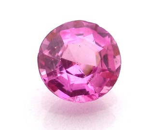 Round pink stone | Etsy