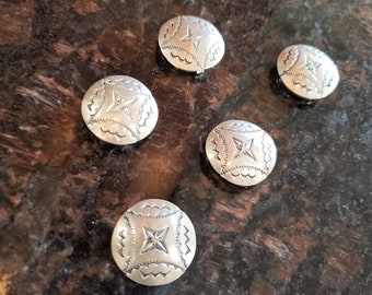 Silver button covers | Etsy