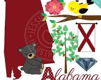 Alabama clipart | Etsy