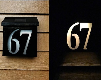 Solar house number | Etsy