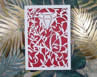 Ruby 40th Wedding Anniversary Invitation