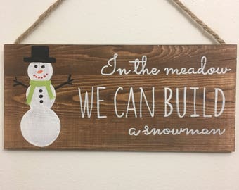 Snowman sign | Etsy