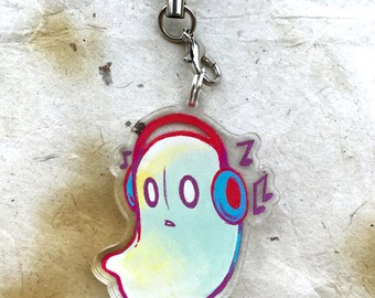 1 Inch Clear Acrylic Axolotl Keychain / Cell Phone Charm