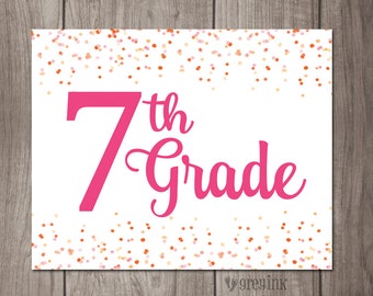 7TH GRADE Chalkboard Sign