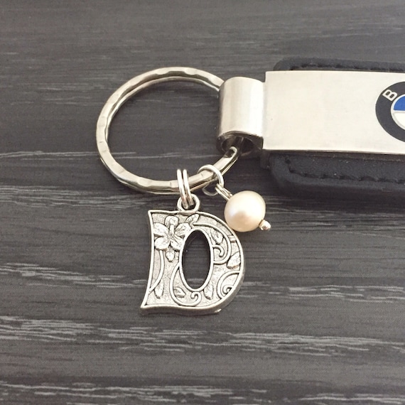Initial D Keychain Personalized with a Freshwater Pearl June