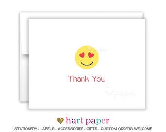 Emoji thank you card | Etsy
