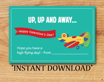 Airplane valentine | Etsy