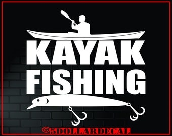 Kayak fishing decal | Etsy
