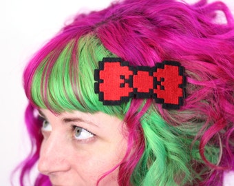 8 Bit Bows Pixel Bows 8 Bit Hair Bows Pixel Hair Bows