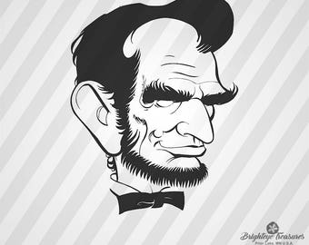 Abraham lincoln svg | Etsy