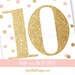 10th Birthday Party Tenth Birthday Number Ten 10 Sign