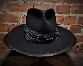 Wide brim fedora | Etsy