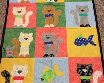 Cat quilt | Etsy