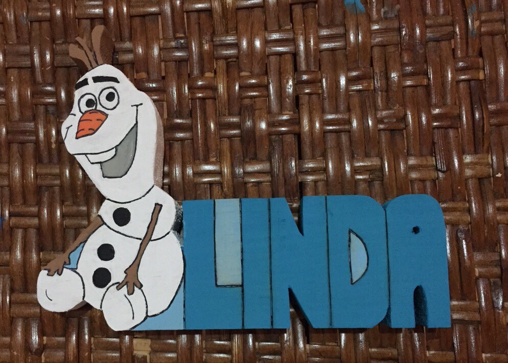 Olaf nameplate from frozen any name
