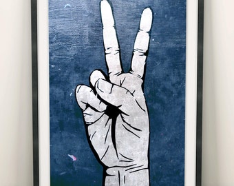 Hand peace sign | Etsy