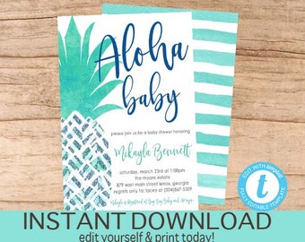 Aloha invitation | Etsy